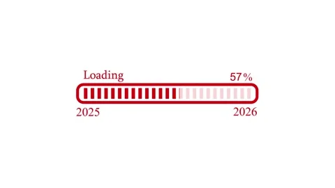 Loading Bar from 2025 to 2026 Animation,... | Stock Video | Pond5