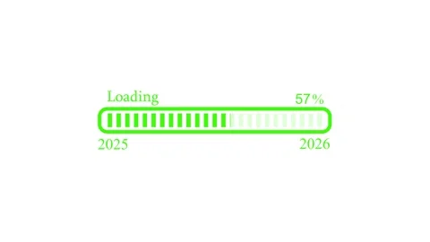 Loading Bar from 2025 to 2026 Animation,... | Stock Video | Pond5