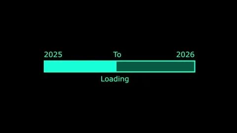 Loading Bar from 2025 to 2026 Animation,... | Stock Video | Pond5