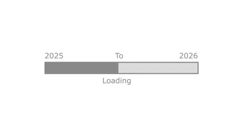 Loading Bar from 2025 to 2026 Animation,... | Stock Video | Pond5