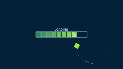 Loading Bar 4k Animation-Moving Green Bl... | Stock Video | Pond5