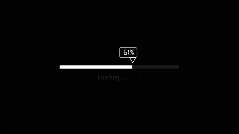 Loading bar animated on black background... | Stock Video | Pond5