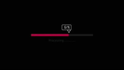 Loading bar animated on black background... | Stock Video | Pond5