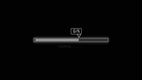 Loading bar animated on black background... | Stock Video | Pond5