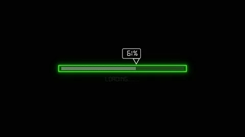 Loading bar animated on black background... | Stock Video | Pond5