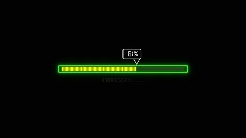 Loading bar animated on black background... | Stock Video | Pond5