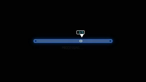 Loading bar animated on black background... | Stock Video | Pond5