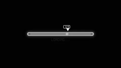 Loading bar animated on black background... | Stock Video | Pond5