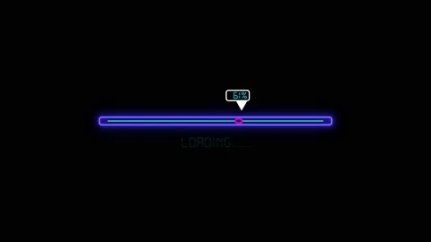 Loading bar animated on black background... | Stock Video | Pond5