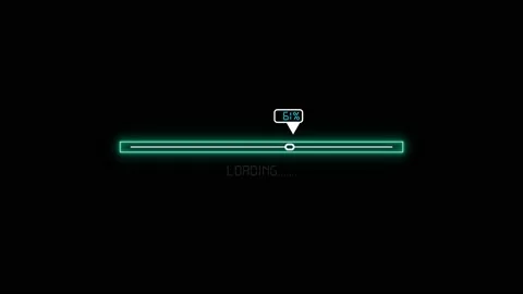 Loading bar animated on black background... | Stock Video | Pond5