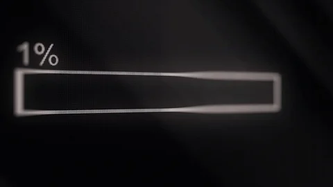 Loading bar animation on black and white... | Stock Video | Pond5