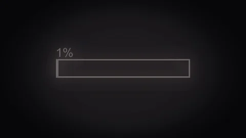 Loading bar animation on black screen. L... | Stock Video | Pond5