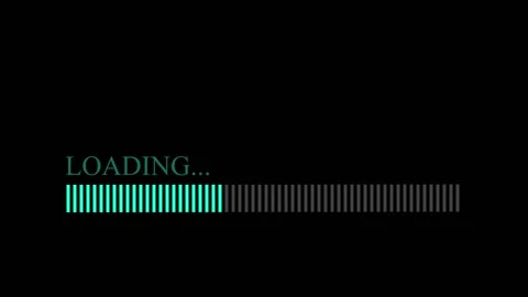 loading bar animation on black screen. G... | Stock Video | Pond5