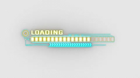 Loading bar downloading sci fi hud overl... | Stock Video | Pond5