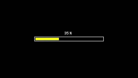 Loading Bar Yellow Progression | Stock Video | Pond5