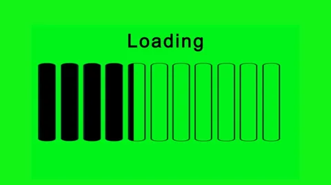 loading bars horizontally - green screen... | Stock Video | Pond5