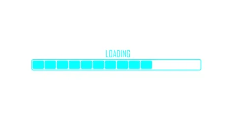 Loading blue bar on a white background | Stock Video | Pond5