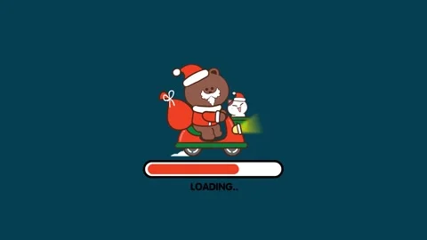 Loading Cartoon Animation Video on Blue ... | Stock Video | Pond5