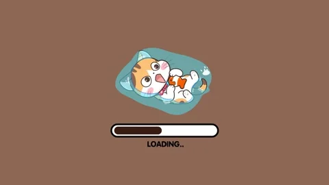 Loading Cartoon Animation Video on Brown... | Stock Video | Pond5
