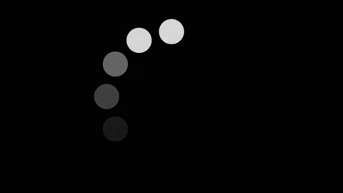 Loading circle icon animation on black b... | Stock Video | Pond5
