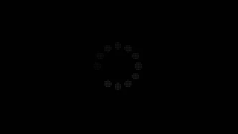 Loading circle icon animation on black b... | Stock Video | Pond5