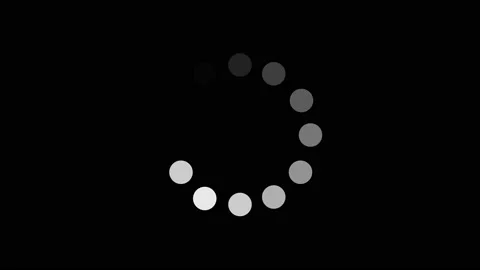Loading circle icon animation on black b... | Stock Video | Pond5