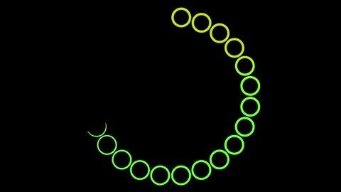 Loading circle icon animation on black b... | Stock Video | Pond5