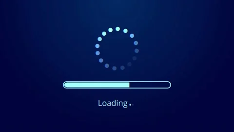 Loading circle icon animation on dark bl... | Stock Video | Pond5