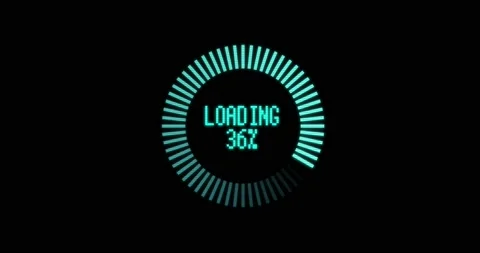 Loading circle icon on black background | Stock Video | Pond5