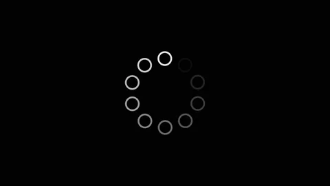 Loading circle icon on black background.... | Stock Video | Pond5