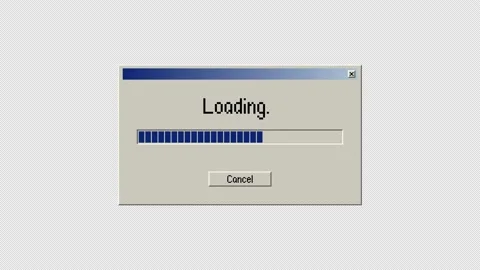 Loading data window with progress bar an... | Stock Video | Pond5