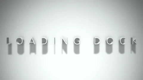 loading dock 3D title animation white te... | Stock Video | Pond5