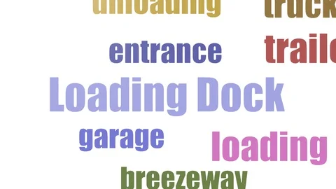 Loading Dock Wordcloud Animated Isolated... | Stock Video | Pond5