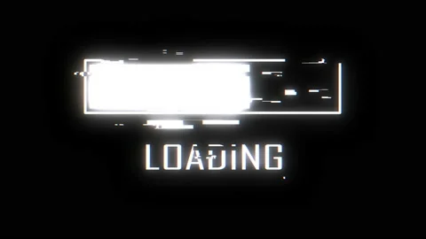 Loading glitch on black background. | Stock Video | Pond5