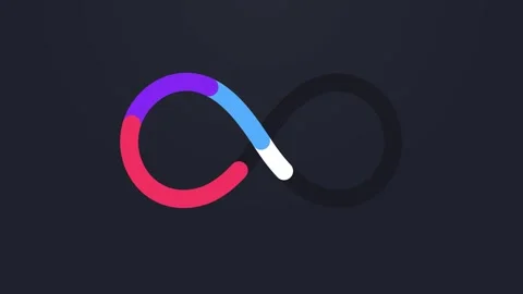 The loading graphic line runs in an endl... | Stock Video | Pond5