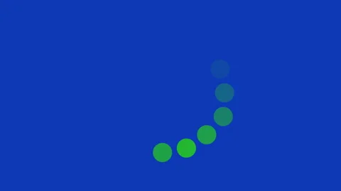 Loading green dots on blue background ci... | Stock Video | Pond5