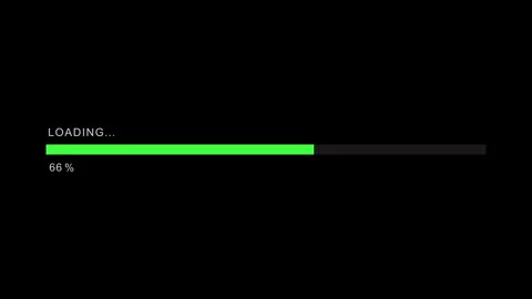Loading Green Progress Bar on black back... | Stock Video | Pond5