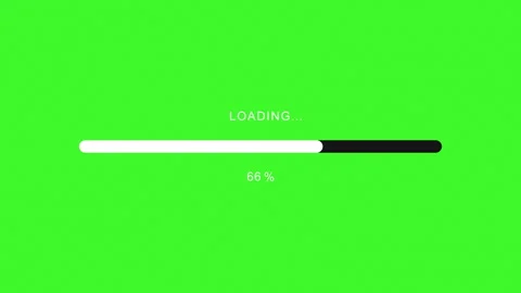 Loading Green Screen Progress Bar | Stock Video | Pond5