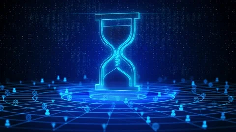 Loading Hourglass Text Future Digital Te... | Stock Video | Pond5
