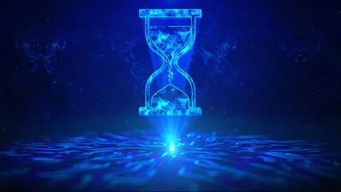 Loading Hourglass Text with HUD Rotation... | Stock Video | Pond5