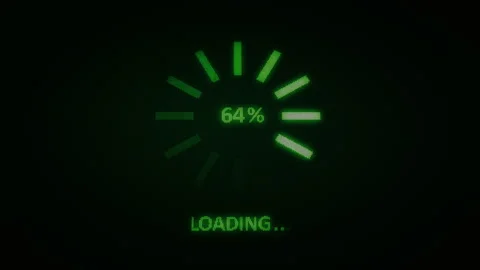 Loading process to complete 4k screen | Stock Video | Pond5