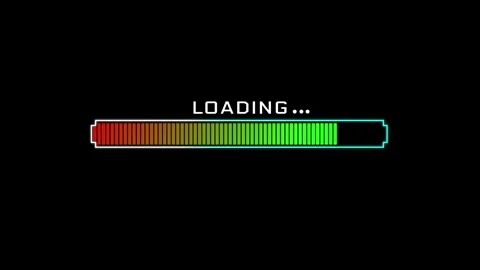 Loading progress bar downloading Running... | Stock Video | Pond5