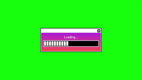 Loading progress bar on green chroma key... | Stock Video | Pond5