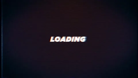 LOADING Retro text effects with glitch b... | Stock Video | Pond5