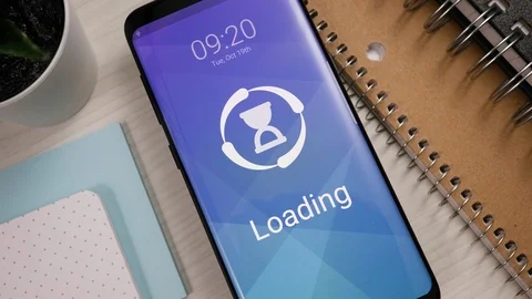 Loading Screen Animation on Mobile Phone... | Stock Video | Pond5