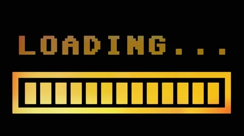 Loading screen bar 8-bit fade hue 4k | Stock Video | Pond5