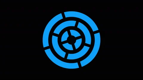 loading screen circular, blue on black b... | Stock Video | Pond5