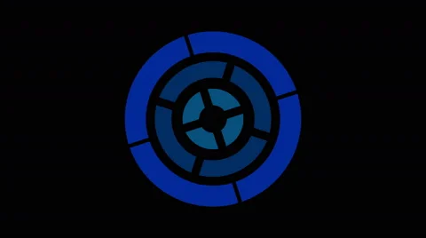 loading screen circular, blue on black b... | Stock Video | Pond5