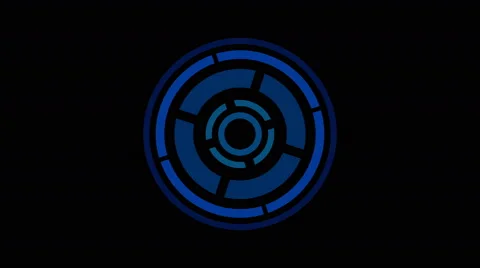 loading screen circular, blue on black b... | Stock Video | Pond5