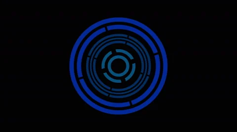 loading screen circular, blue on black b... | Stock Video | Pond5
